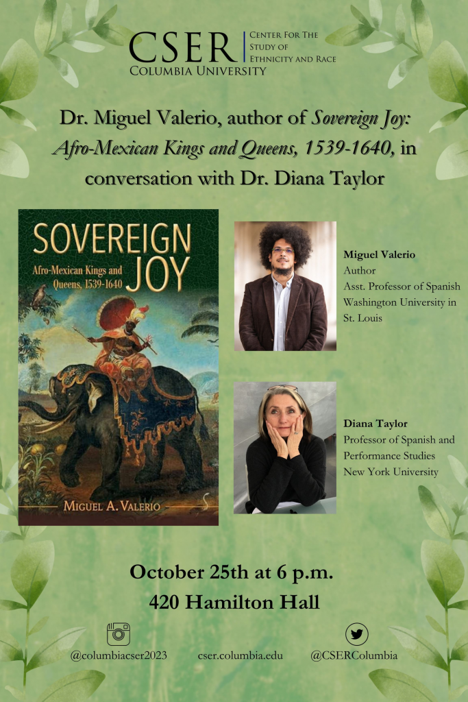 Dr. Miguel Valerio, author of Sovereign Joy: Afro -Mexican Kings and ...