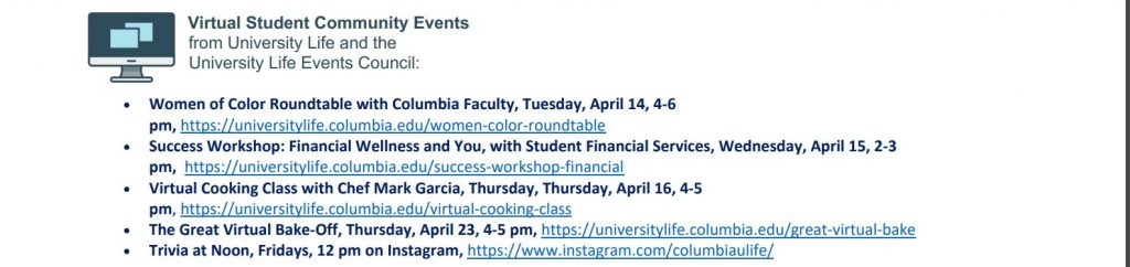 Virtual Student Community Events | CSER